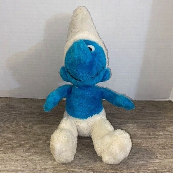 Toys | Vintage 1979 Plush Smurf Stuffed Animal Blue Toy Doll Peyo ...